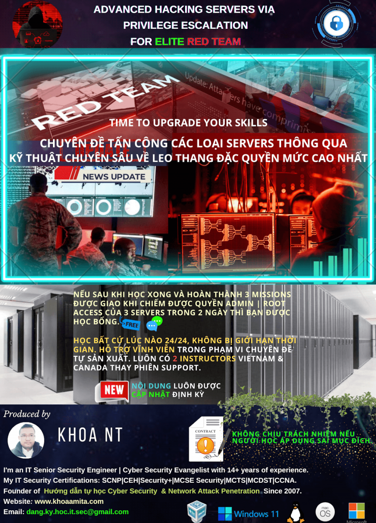 Red Team – Kỹ thuật nâng cao về leo thang đặc quyền mức cao nhất via ...